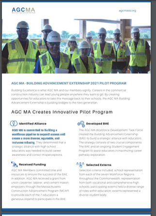 AGC MA Building Advancement Externship - AGC MA - Associated General ...